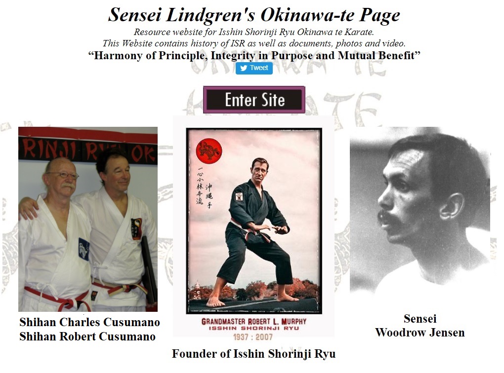 NEW Open - Sensei Lindgren's Okinawa-Te Page